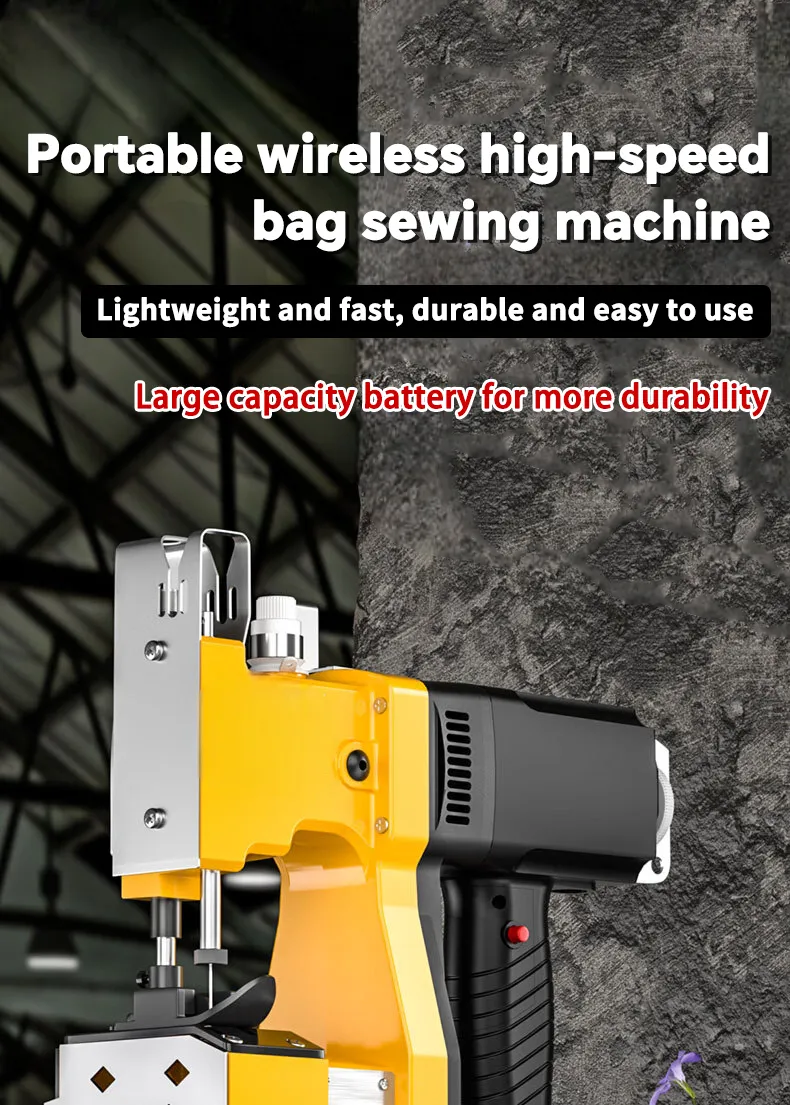 36V Cordless Sewing Machine Portable Gunny Bag Woven Bag Sewing Machine ...