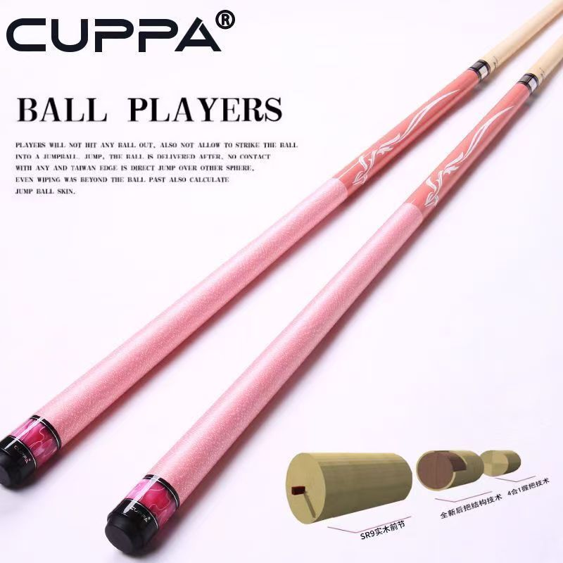 [TP012] Crystal Classic Pink CUPPA Ladies Billiard Cue Chinese Black ...