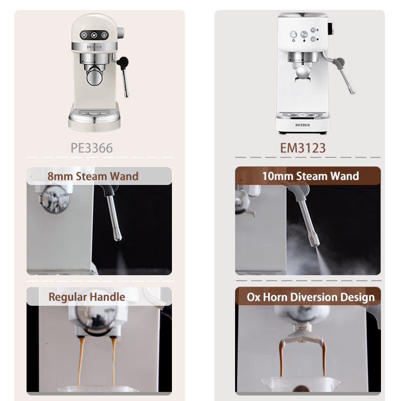 Petrus Coffee Machine Compact Espresso Coffee Maker 15 Bar Auto ...