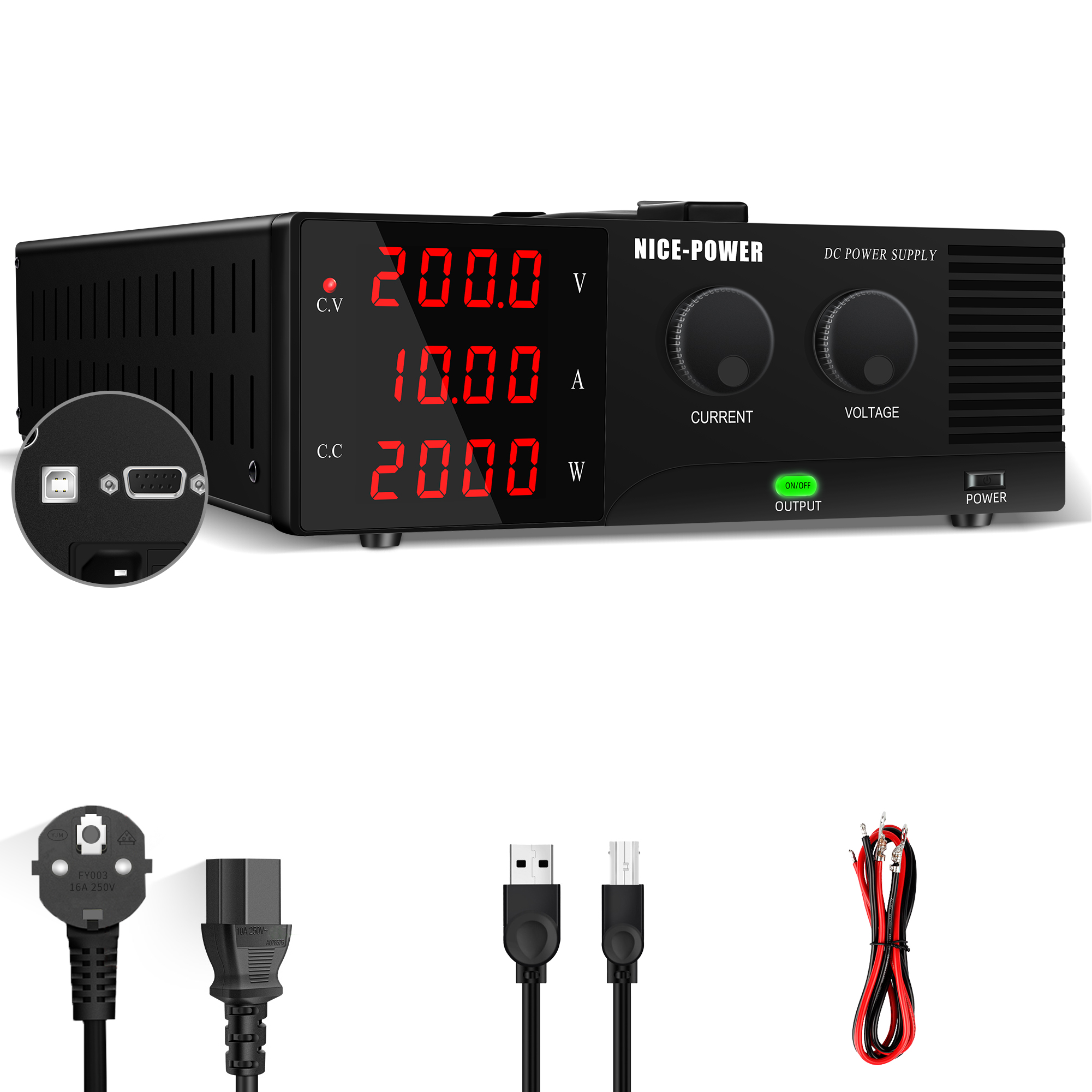 2000W 200V 10A Super High-power DC Power Supply Laboratory DC ...