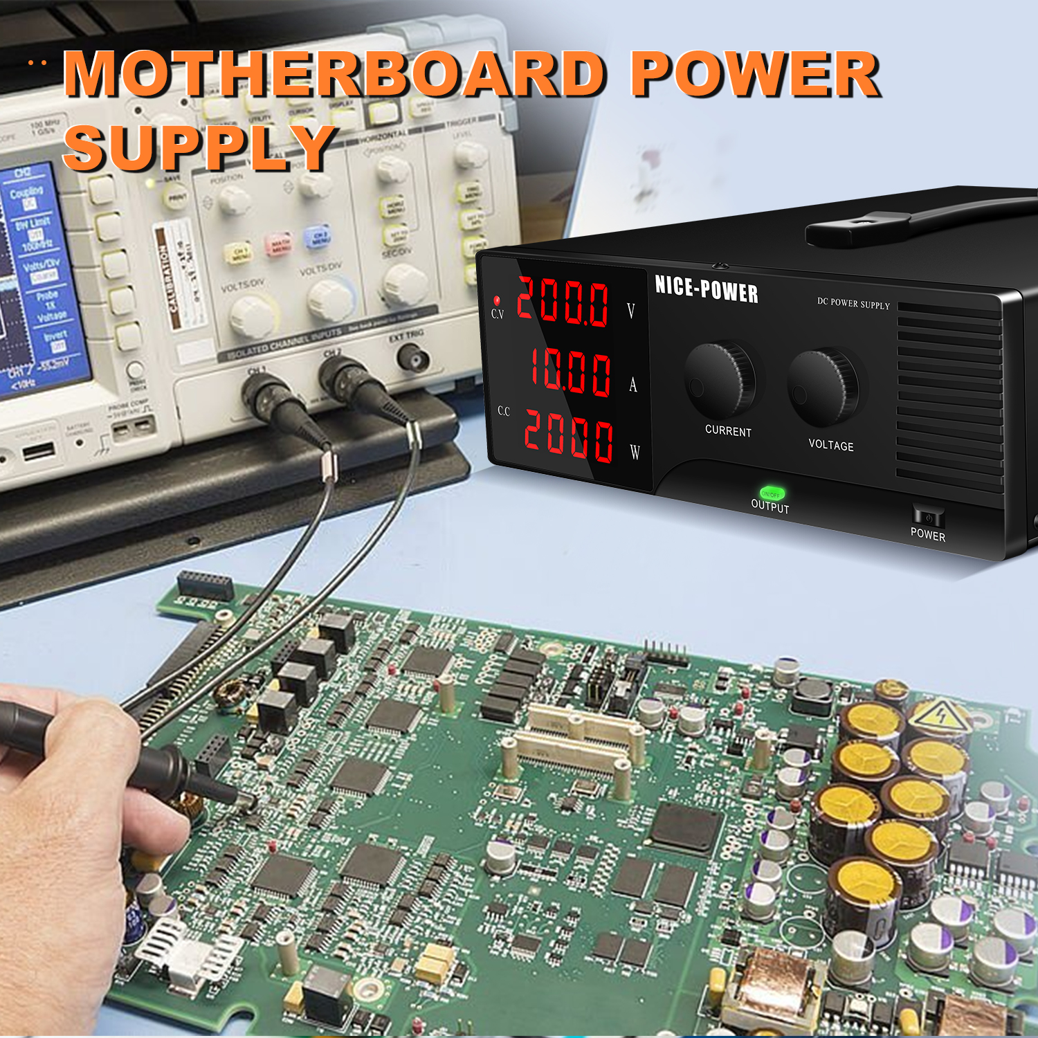 2000W 200V 10A Super High-power DC Power Supply Laboratory DC ...