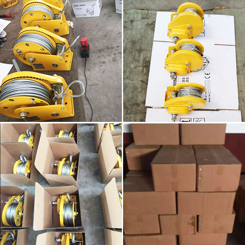 2600LBS Manual Winch Heavy Duty Hand Crank Winch Automatic Brake ...