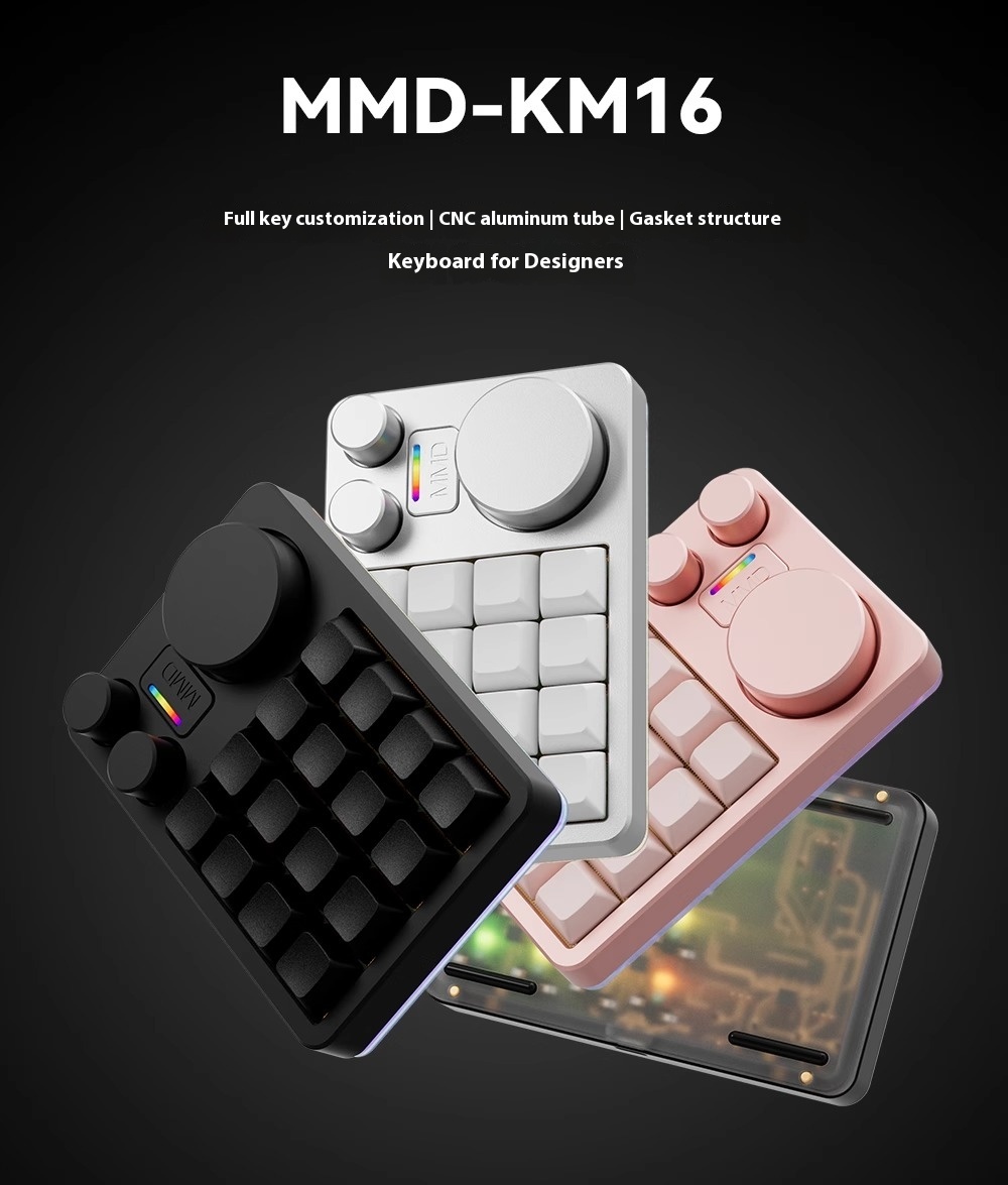 MMD KM16 Aluminum Numeric Keypad 16 Keys Hot swappable RGB GASKET ...