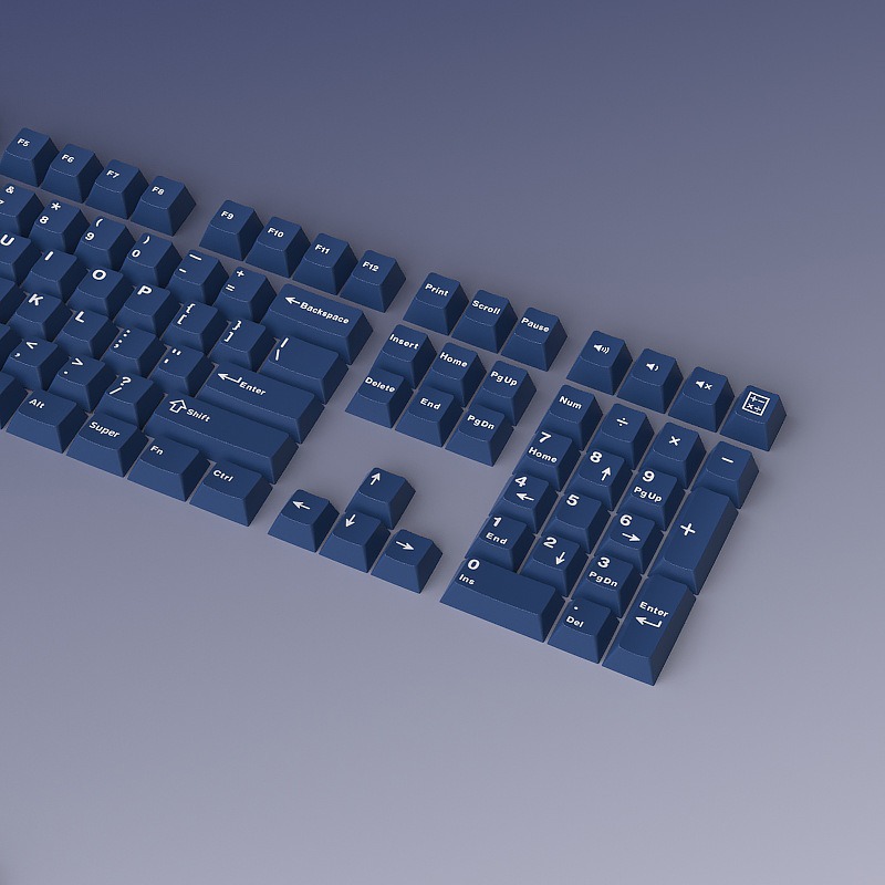 -LW- Red/Purple/Navy/Black Simple PBT Material CHERRY Profile 126 Keys ...