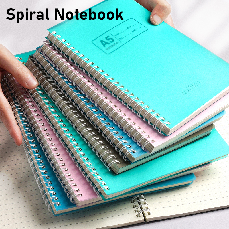 4Pcs/Set A5/B5 360 Sheets Coil Design Notebook Simple Art Style Spiral ...