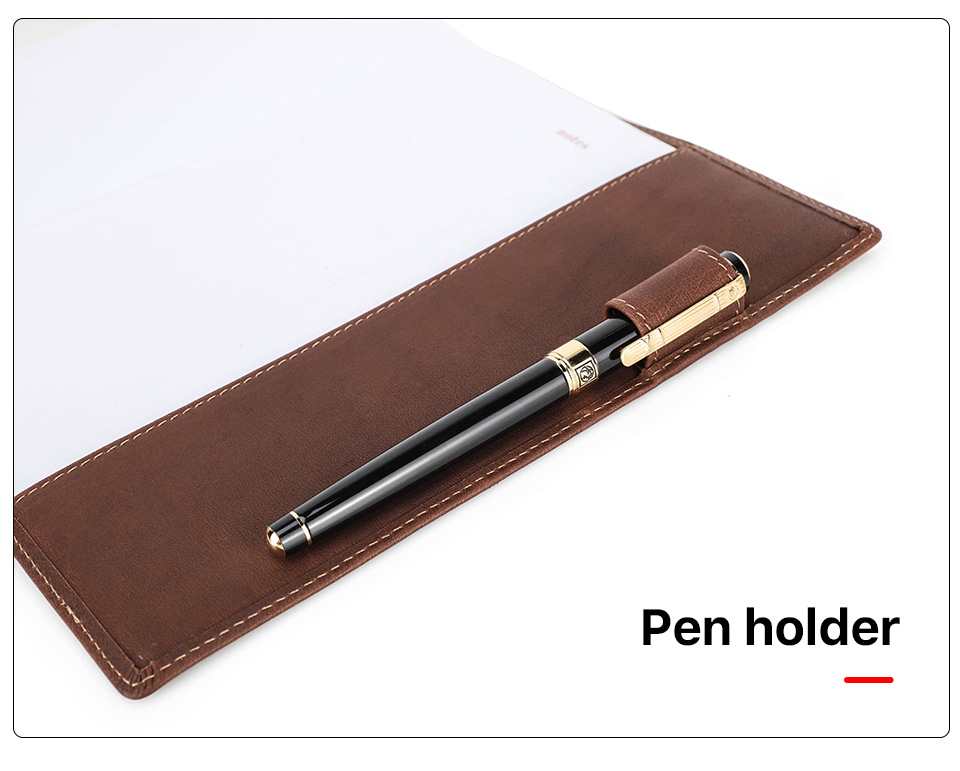 HIRAM Genuine Leather Book Cover for B5 A5 Notebook Leather Book Cover ...