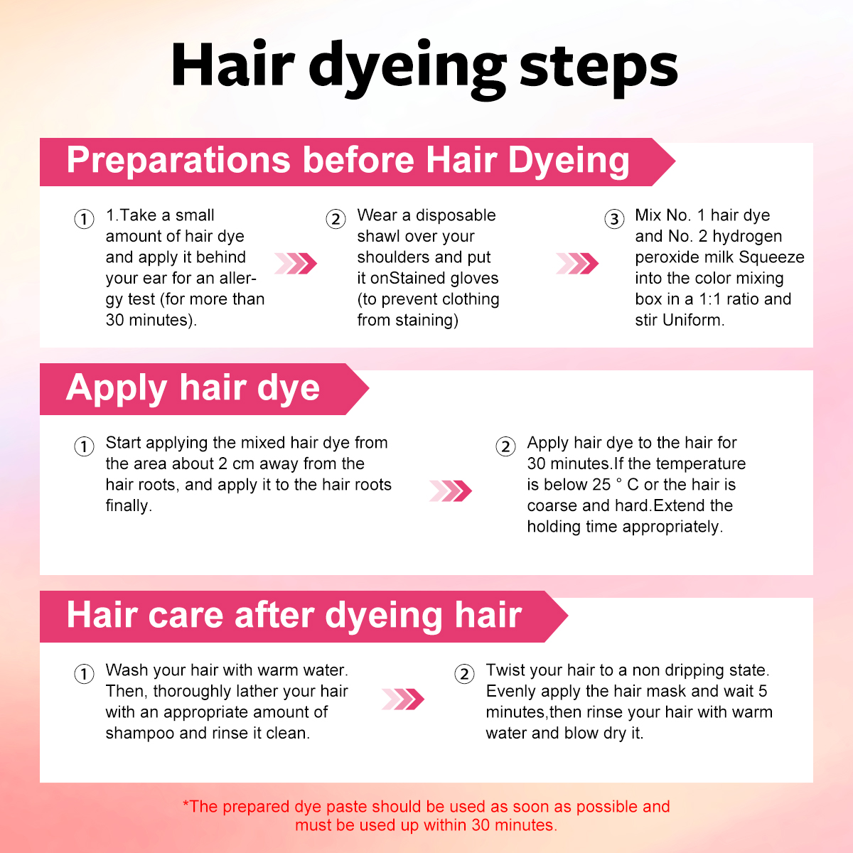 KOKIRA Pink Brown Hair Color 【3 in 1】 Ammonia-Free Formula Hair Color ...