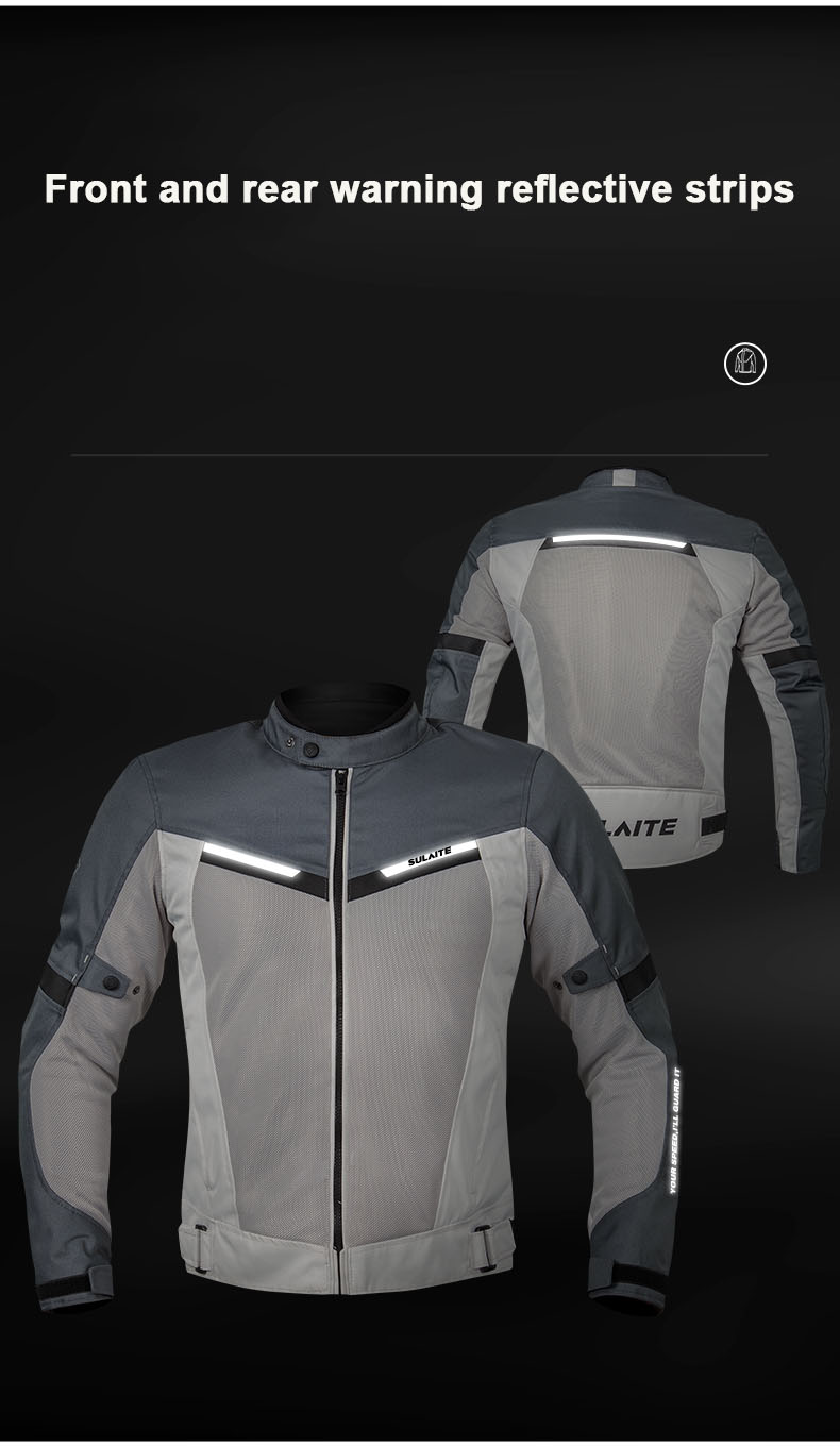SULAITE Motorcycle Jacket Safety Breathable Professional Protection ...