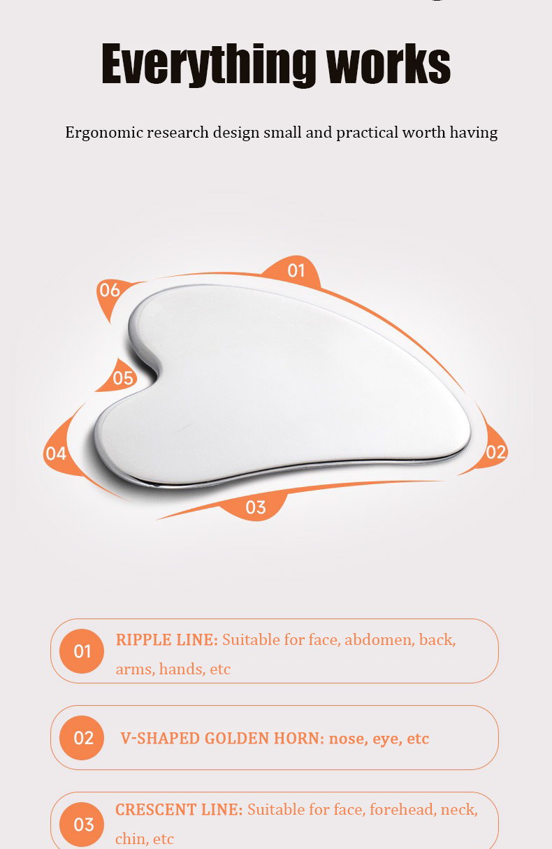 Scraping Board For Facial Beauty, Face Lifting, Nasolabial Folds, Eye ...