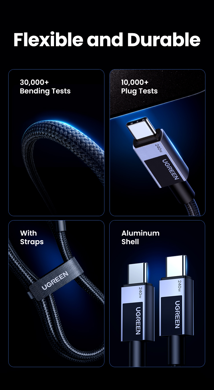 UGREEN USB C to USB C Cable, 240W USB C Cable Fast Charging, USB C ...