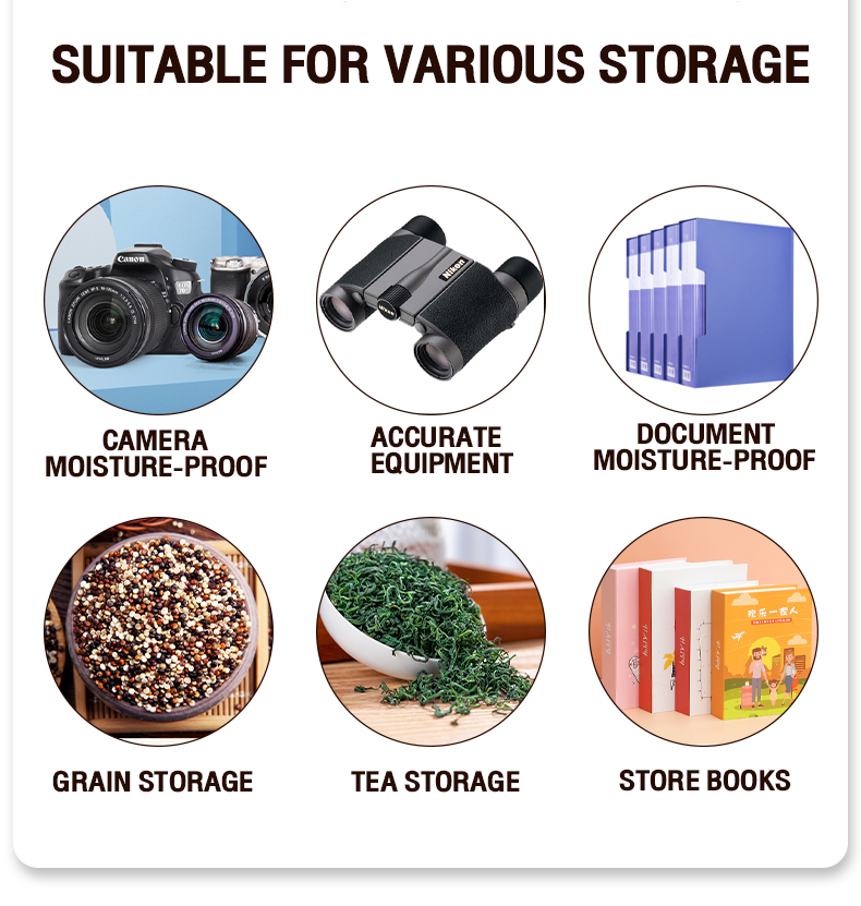 camera drybox Digital hygrometer Silica Gel Desiccant Sealing ...