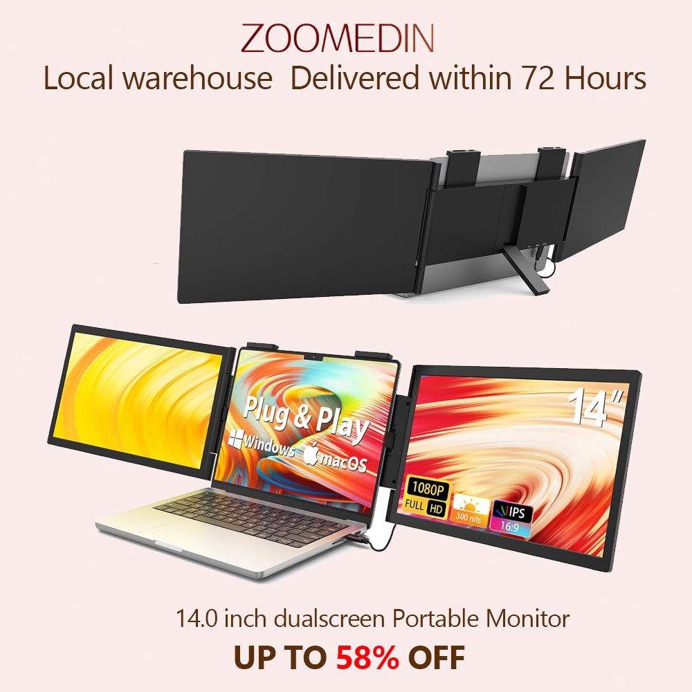 Dual Laptop Screen Extender 14" FHD 1080P IPS Dual Monitor | Shopee ...