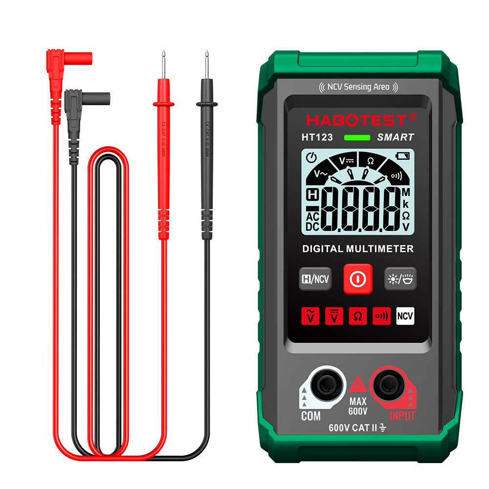 HABOTEST HT123 Smart Digital Multimeter 4000 Counts AC/DC Voltage ...