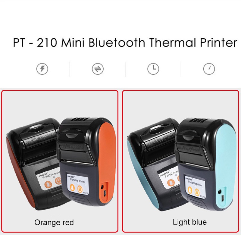 Portable Receipt Mini Thermal Printer Bluetooth Ink Free Printer ...