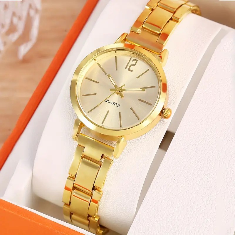 5 Piece Set Ladies Watch Gift Set with Bracelet Necklace Earrings ...