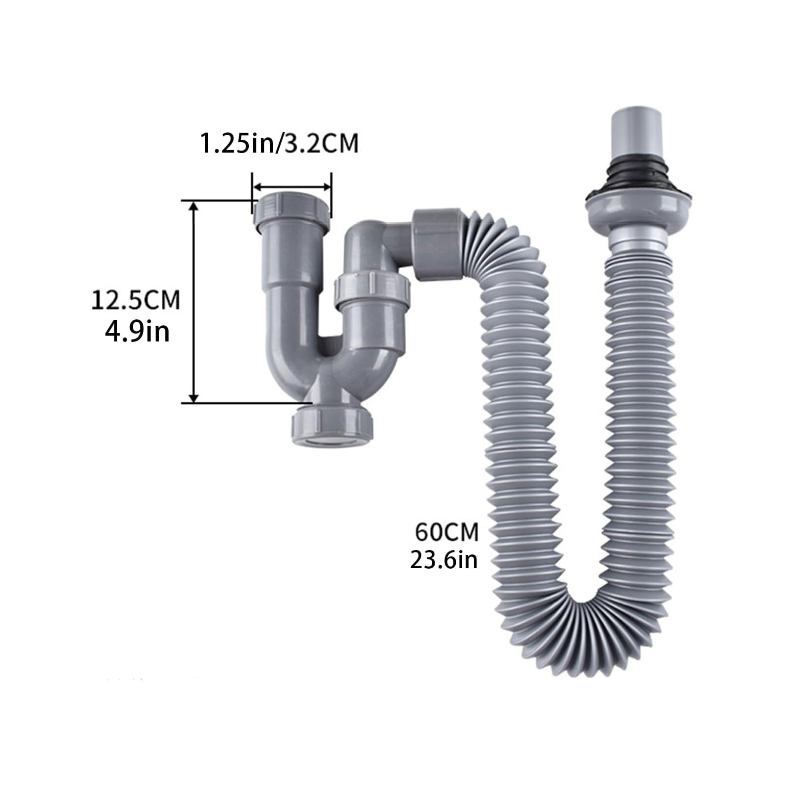 [Local delivery] Bathroom Basin Sink Bottle P Trap, Brass U-Shape Slip ...