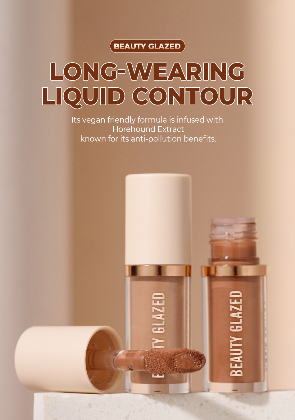 BEAUTY GLAZED Liquid Contour Natural Weightless Long-wearing Smudgeproof Bronzer Face Cosmetics ...