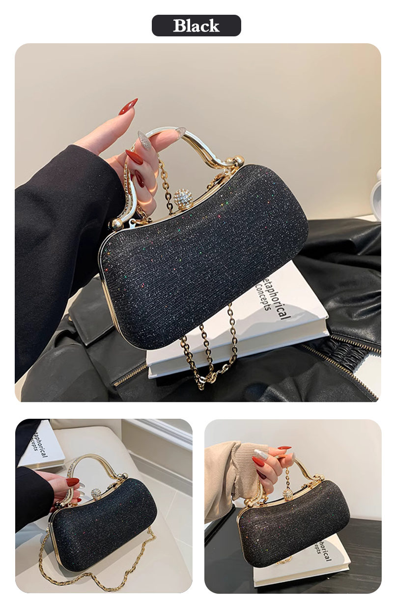 Evening Clutch Purse for Women Shoulder Bag Elegant Sparkly Clutch Bag ...