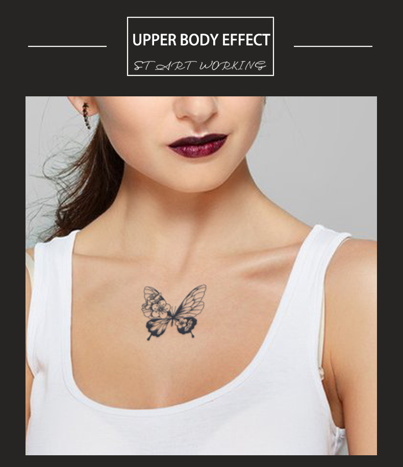 Waterproof Lasting 15 Days, 6 Butterfly Temporary Tattoo Stickers Arm ...
