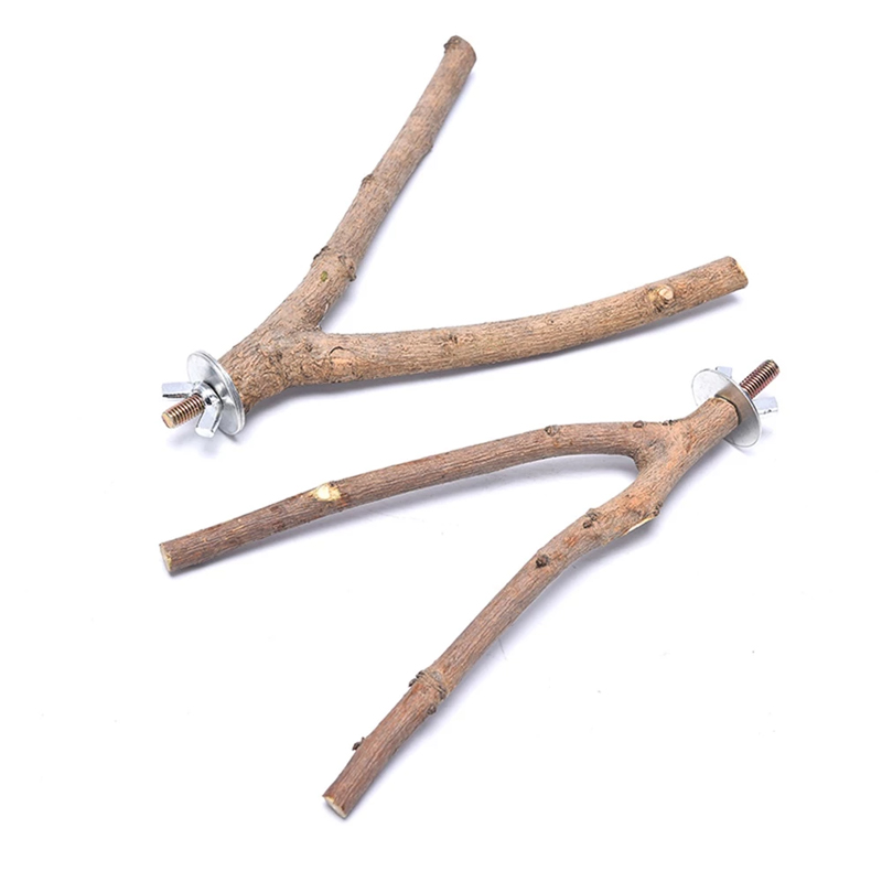 Natural Tree Branches Stick Fork Bird perch wood stand Parrot perch for ...
