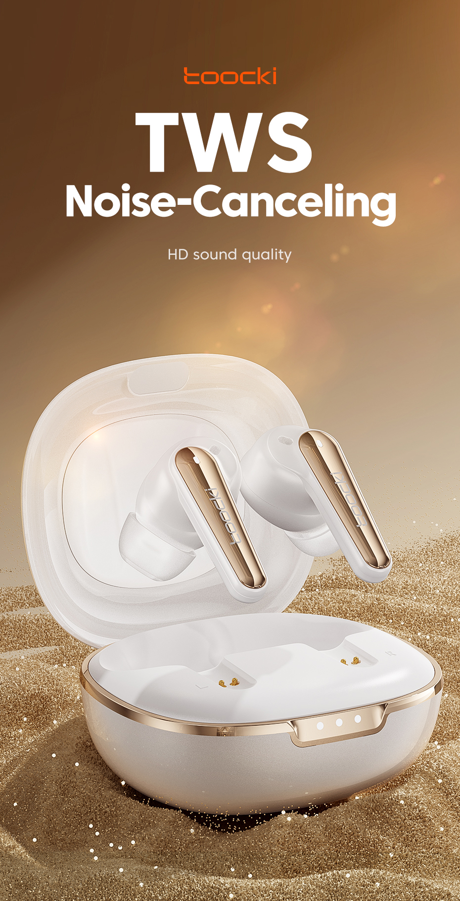 Toocki ANC Bluetooth Earphone 5.4 Dual Noise Cancellation Waterproof ...