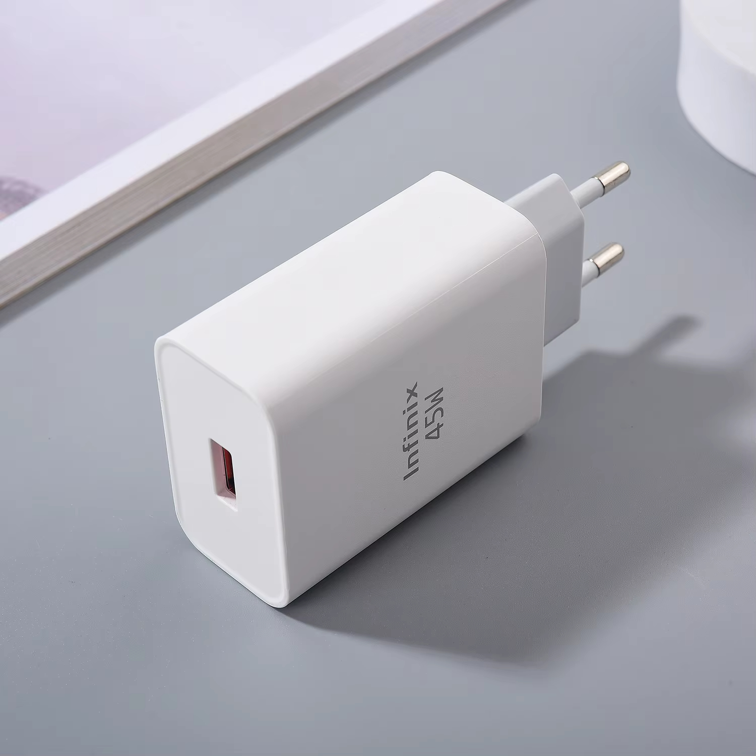 (Free) Infinix 45W Charger EU Super Fast Charging Power Adapter 6A USB ...