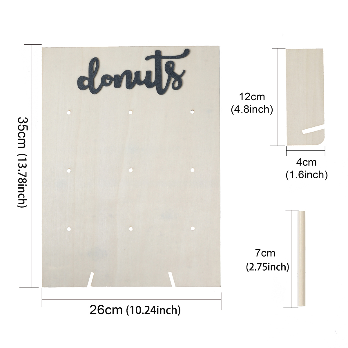 Wooden Donut Stand Party Supplies Donut Wall Stand Wooden Dessert ...