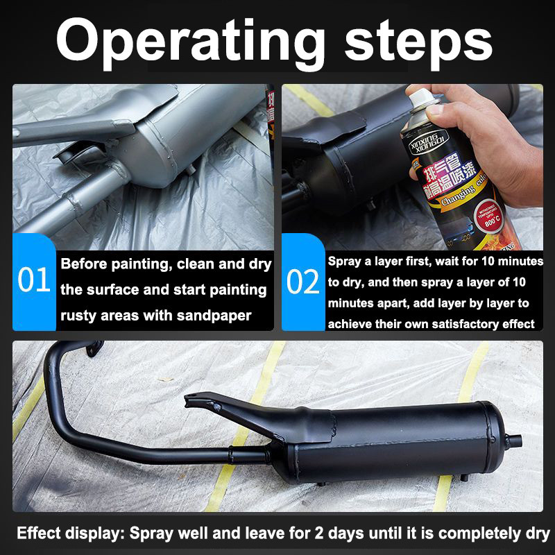 Motorcycle Parts High Temp Spray Paint Engine Coating Spray 400ml ...