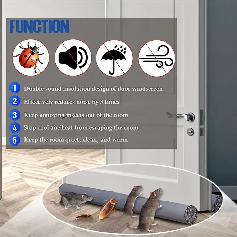 Door Draft Stopper – Noise Reduction, Weatherproof Seal Strip for Doors ...