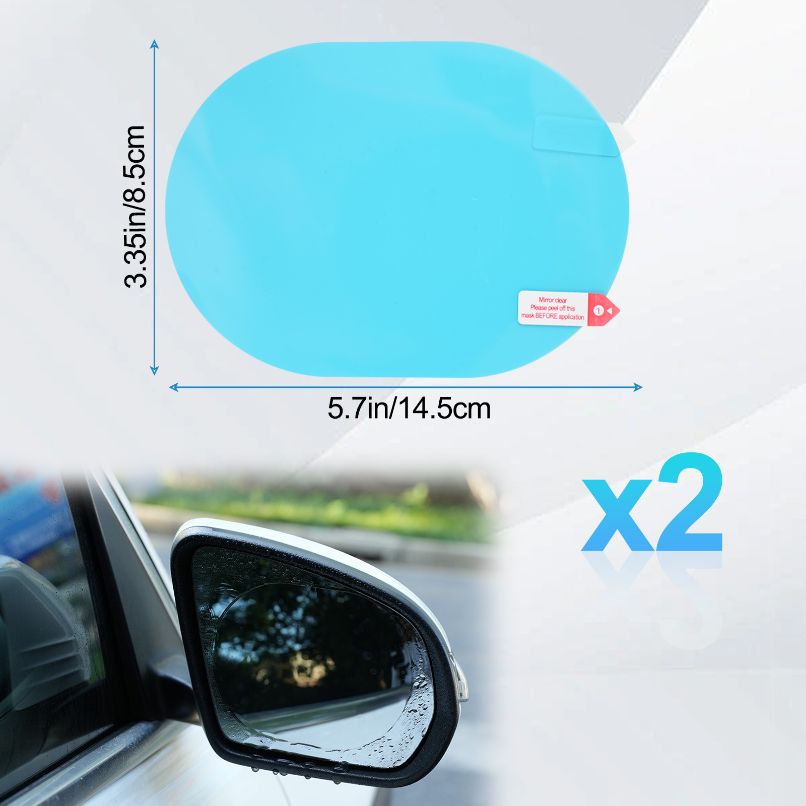 8Pcs Car Truck Side Rearview Mirror Waterproof Anti-Fog Film Side ...