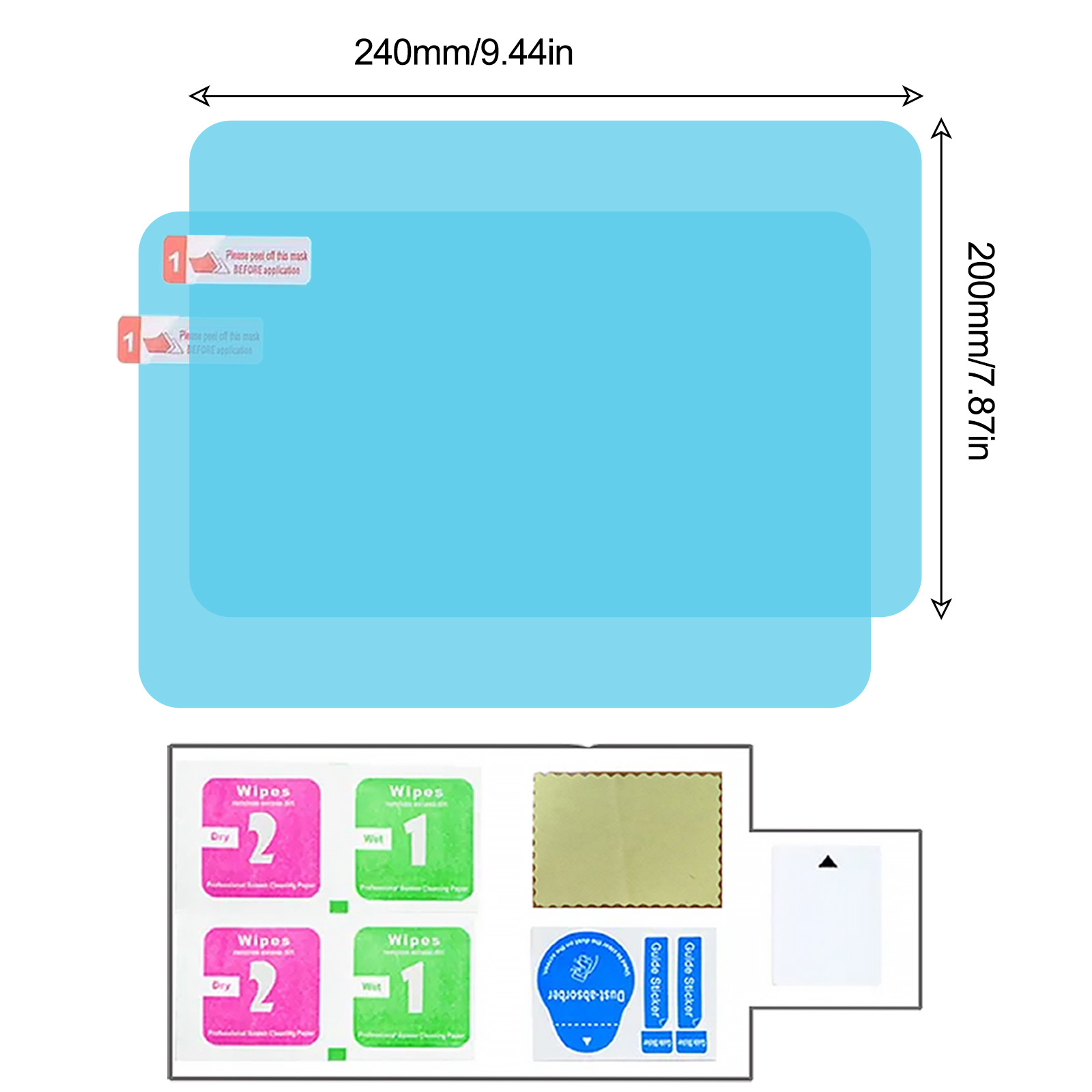 8Pcs Car Truck Side Rearview Mirror Waterproof Anti-Fog Film Side ...