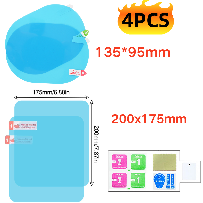 8Pcs Car Truck Side Rearview Mirror Waterproof Anti-Fog Film Side ...