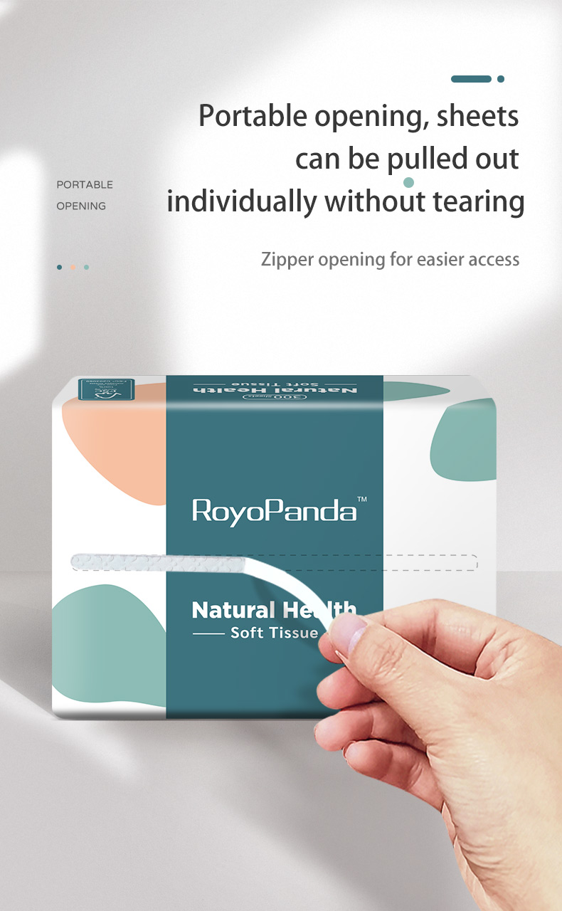 【30 Packs】RoyoPanda Soft and Thickened Facial Tissues 115*175 mm 5 ...