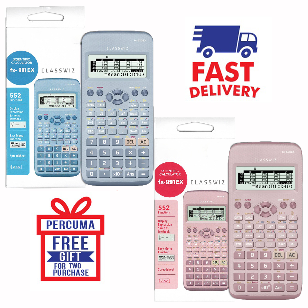 Scientific Calculator Fx-570ex Fx-570ES plus FX-991series Latest ...