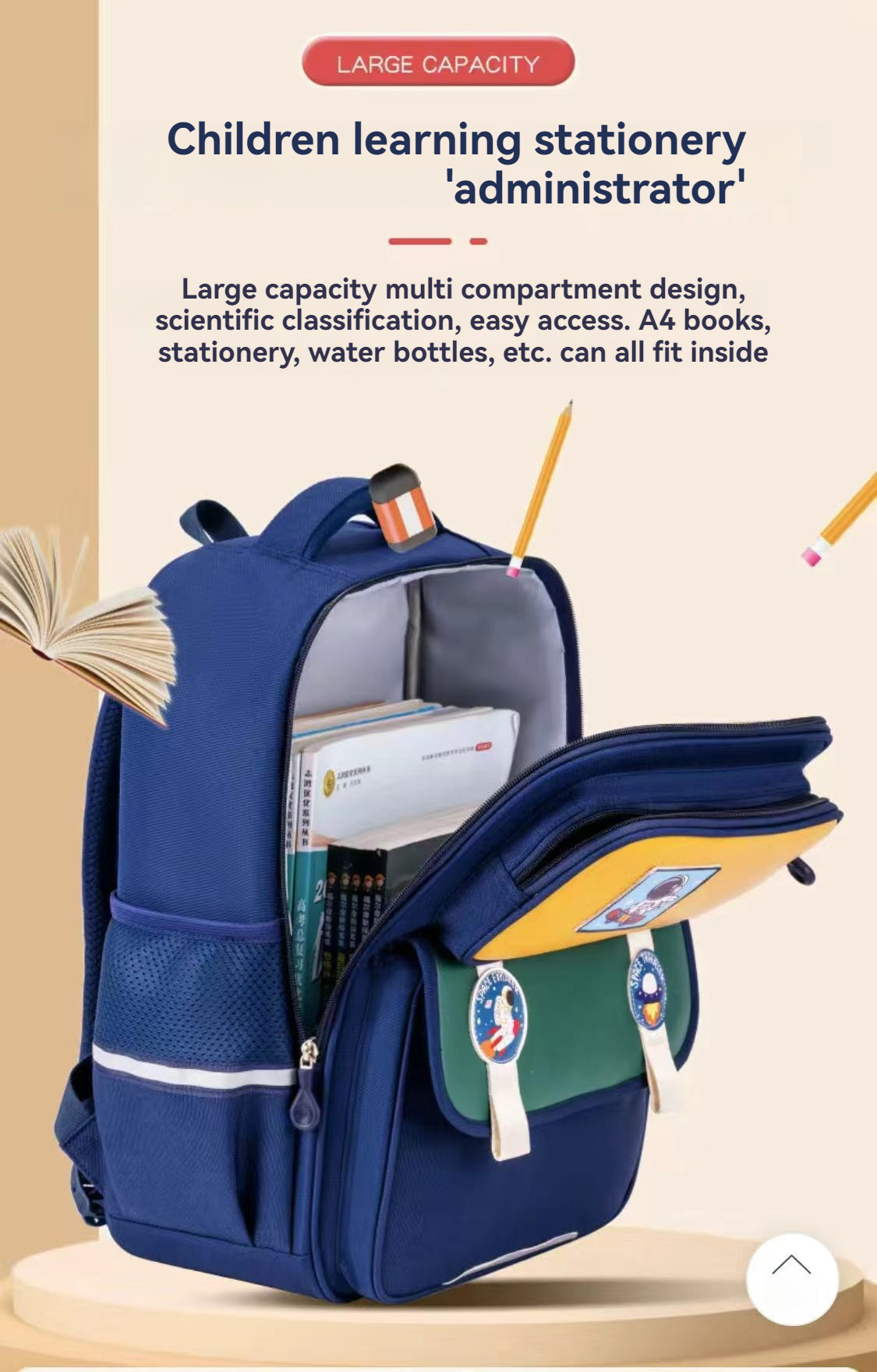 Large Capacity Unisex kids School Bag Spine Protection Load Reduction ...