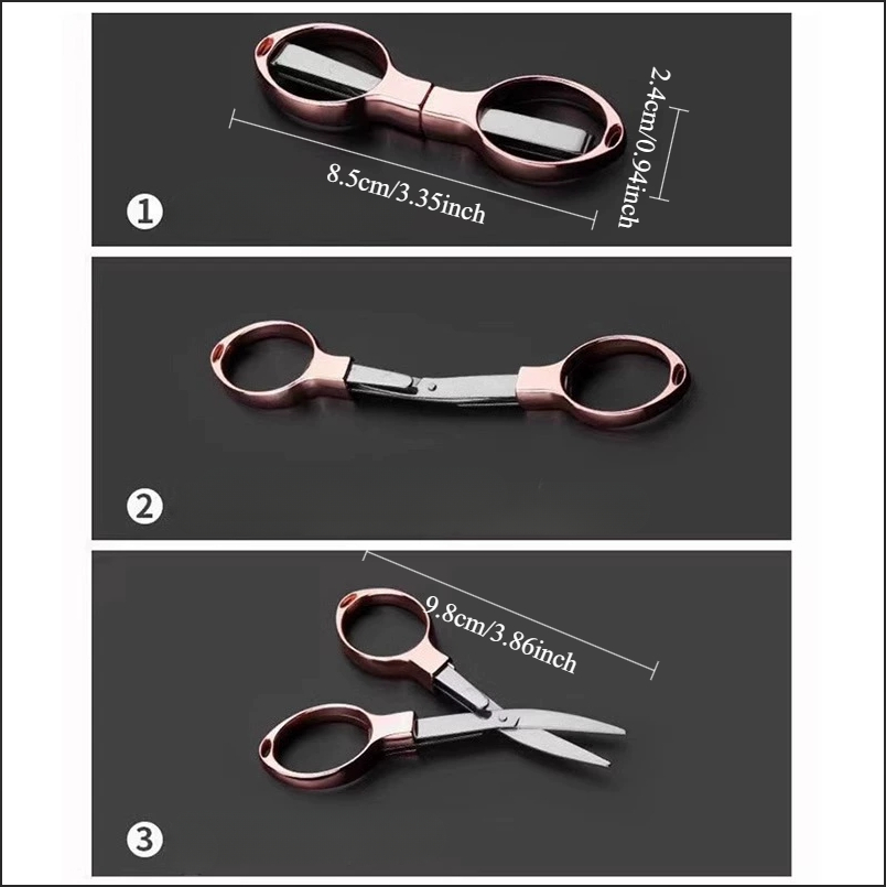 Stainless steel folding scissors, alloy stretching scissors, travel ...
