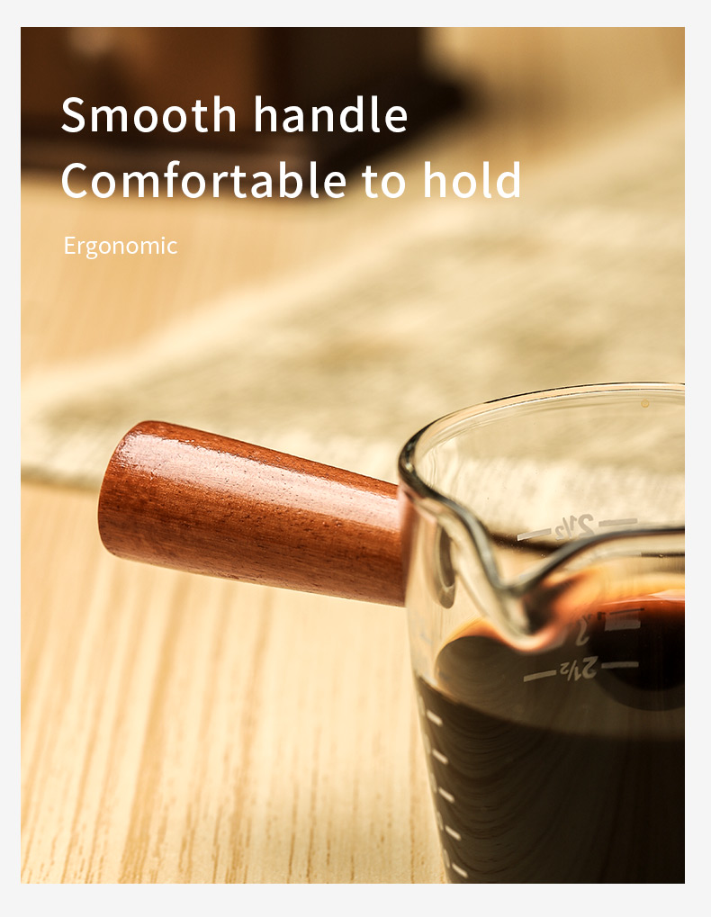 BINCOO Coffee Glass Creamer with Scale Espresso Extraction Measuring ...