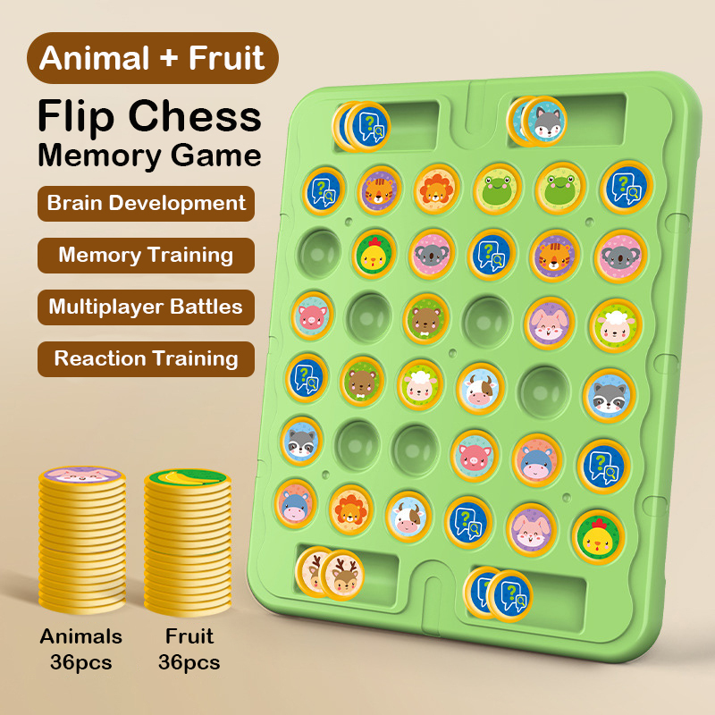 NIKO Flip Chess Memory Board Game Early Educational Training Toys ...