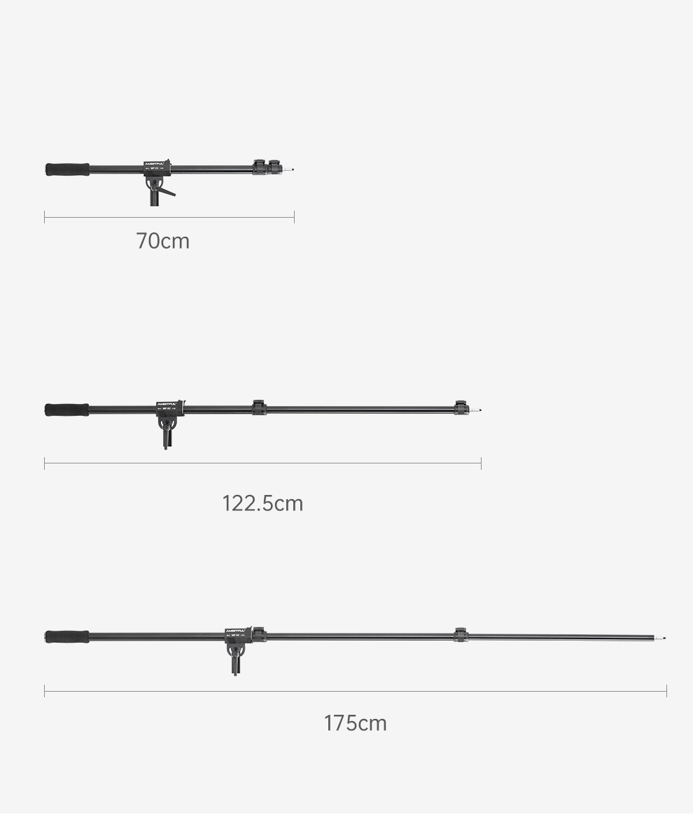 Ambitful MF-02 70-175cm Aluminium Metal Studio Photo Telescopic Boom ...