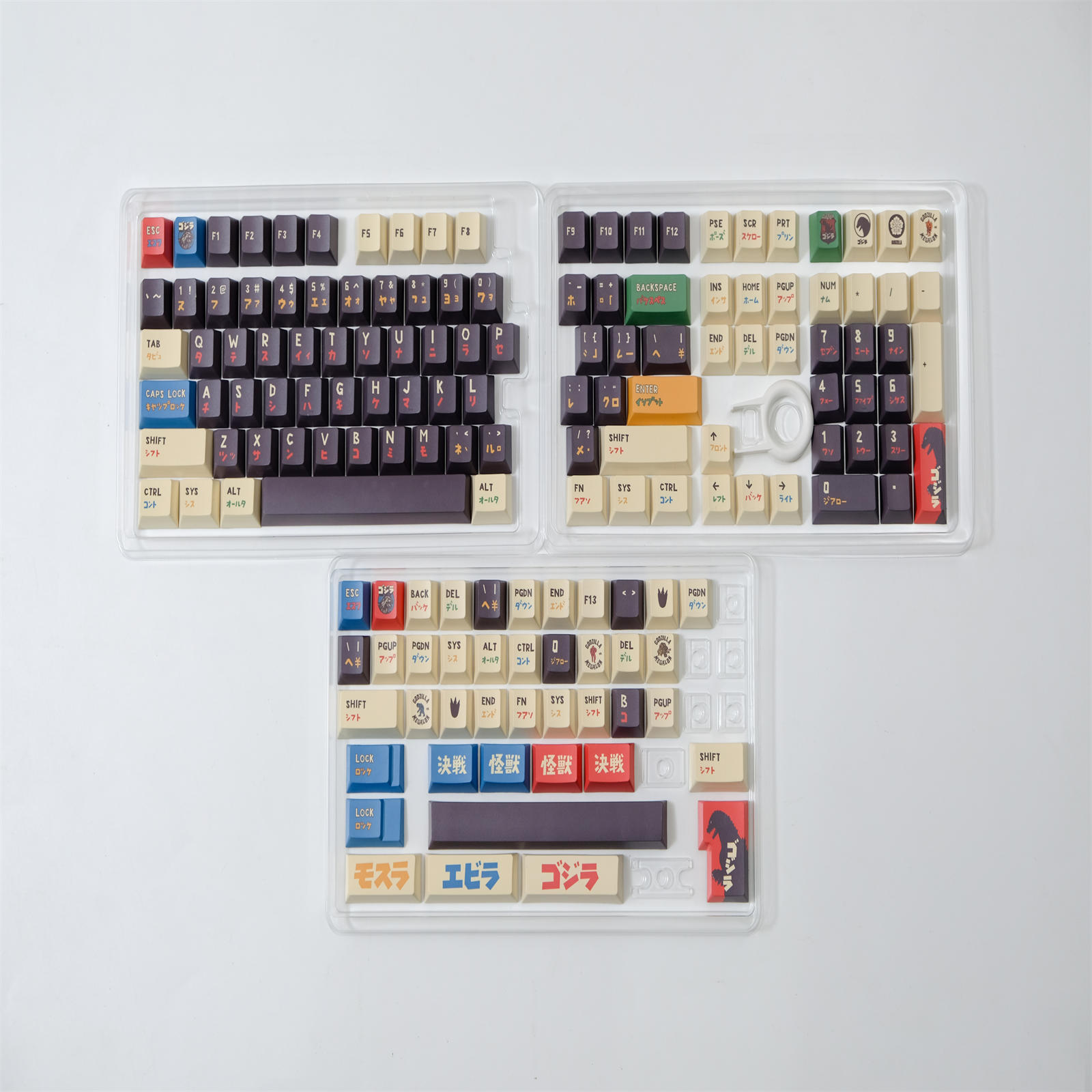 GMK Godzilla Keycap Set 151 Key PBT Keyboard Cap Cherry Profile game ...