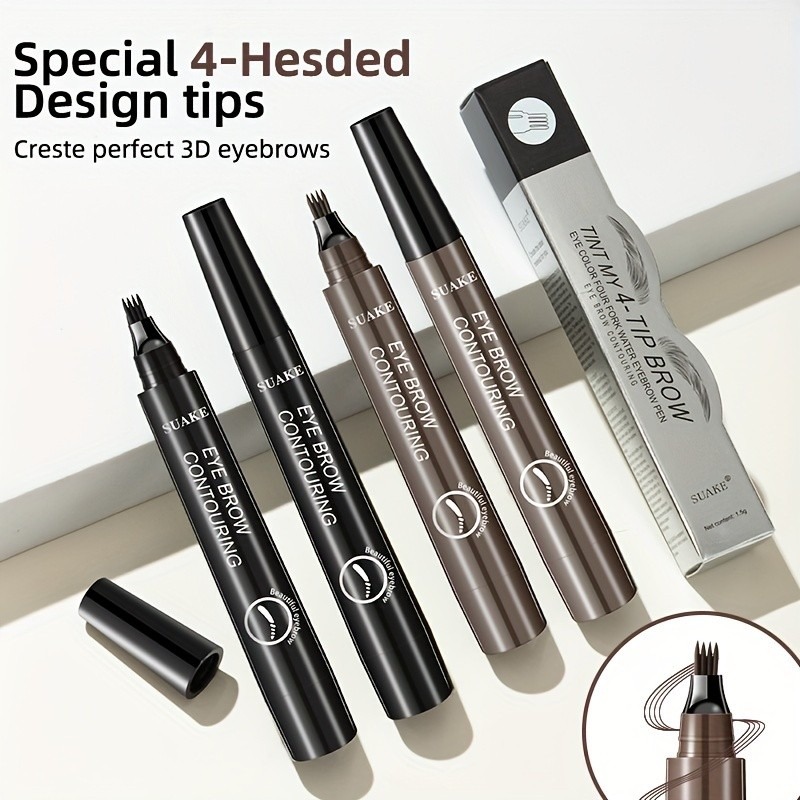 Four-Forked Eyebrow Pencil | Beginner-Friendly, Waterproof & Long ...