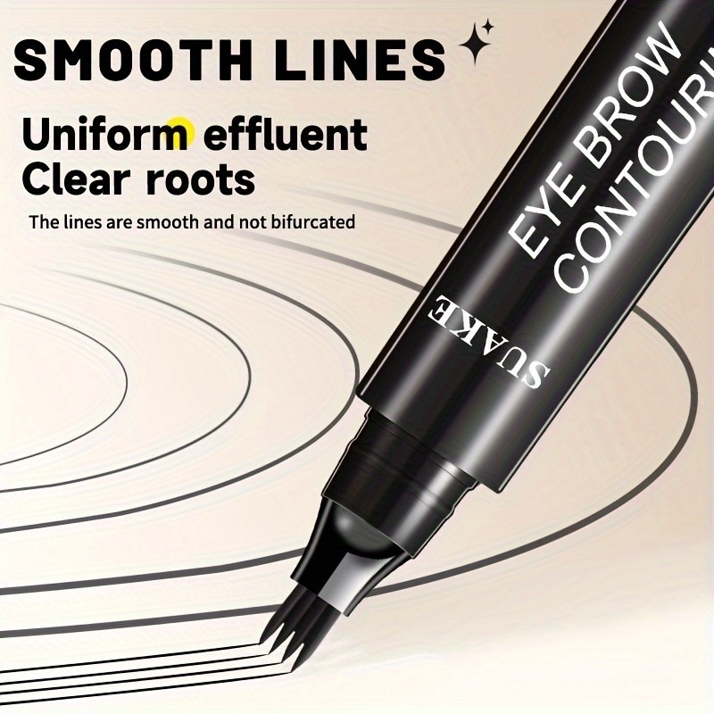 Four-Forked Eyebrow Pencil | Beginner-Friendly, Waterproof & Long ...