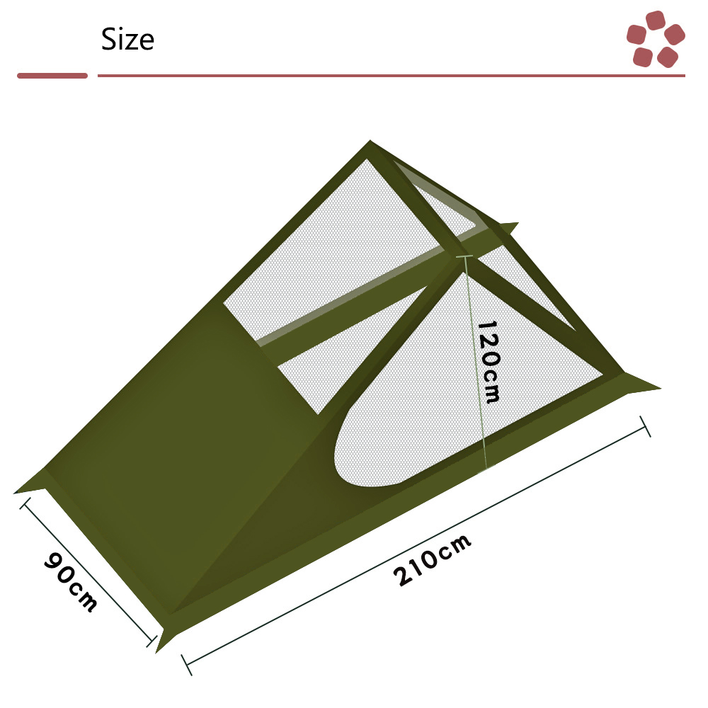 Poleless insect-proof single hiking tent lightweight inner tent ...