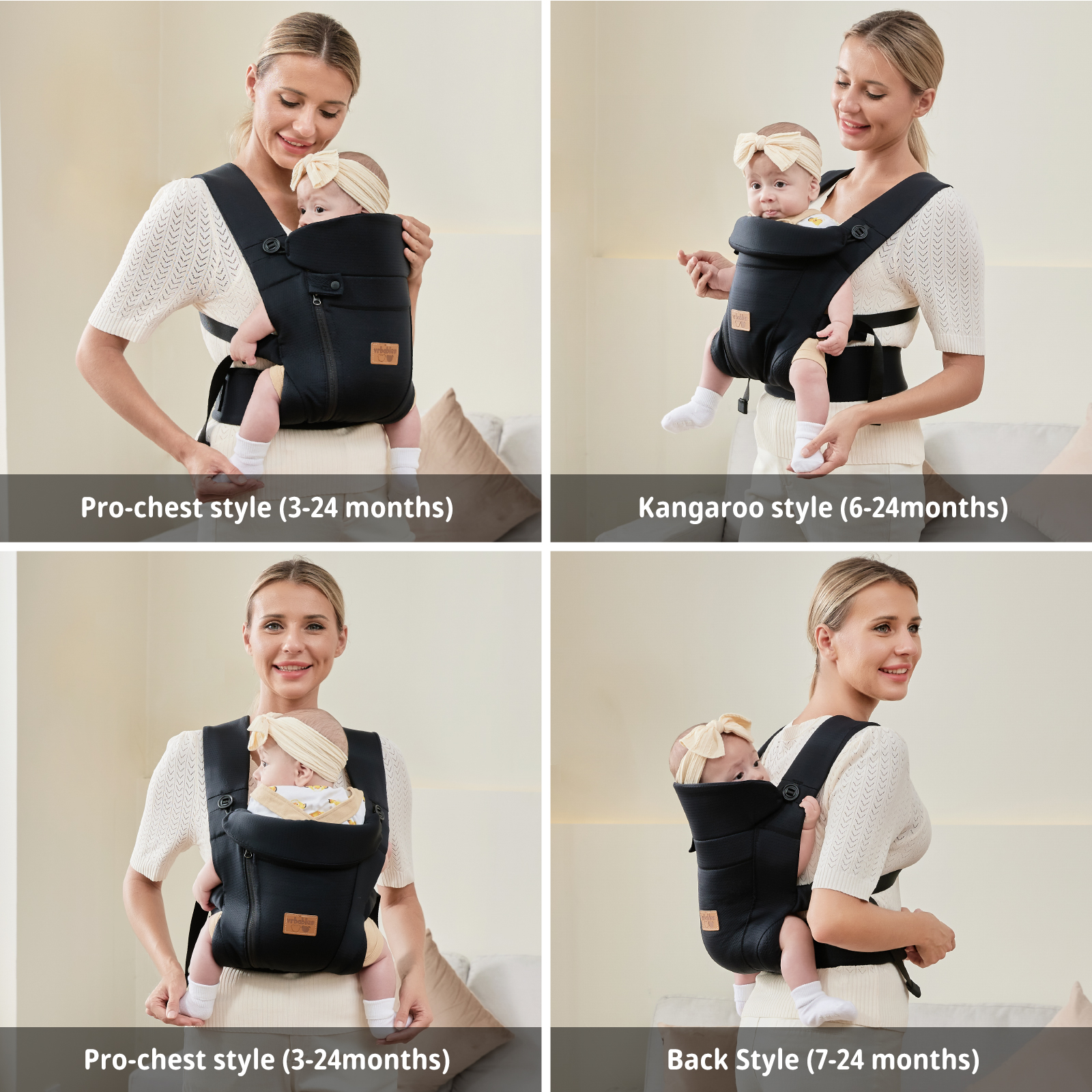 Shipped Laguna Vrbabies Ergonomic Baby Carrier Ice Silk Baby Sling ...