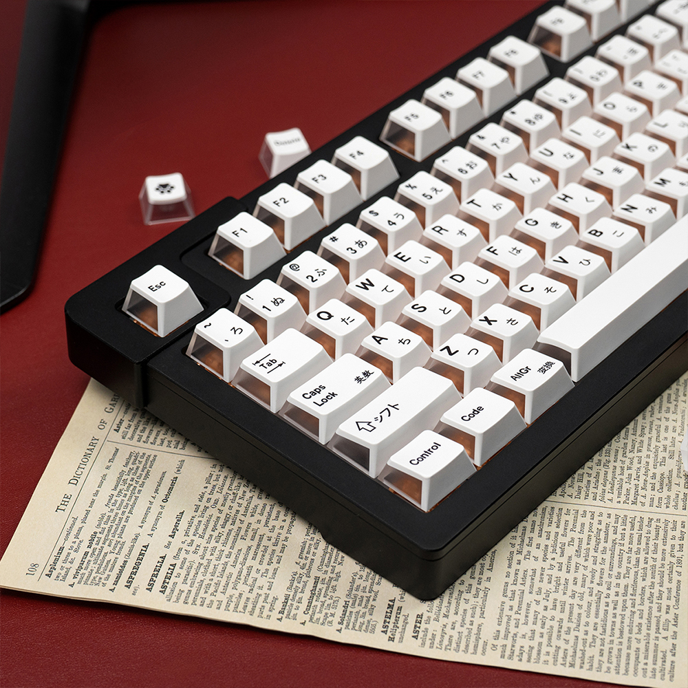 Alice Three Sided Translucency Programmer Keycaps 140Keys/Set PBT+PC ...