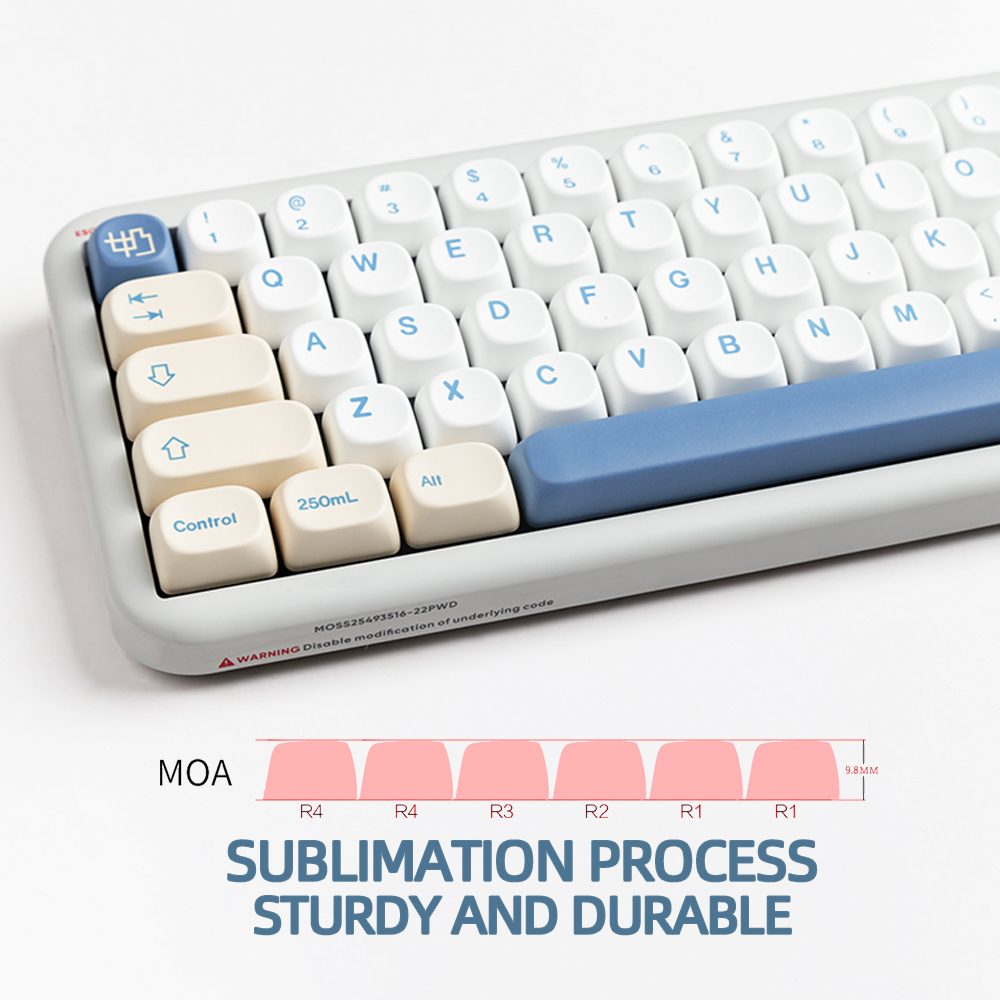 Bright Surface Soy Milk 144Keys/Set Keycaps MOA/MOG/XDA Profile PBT Dye ...