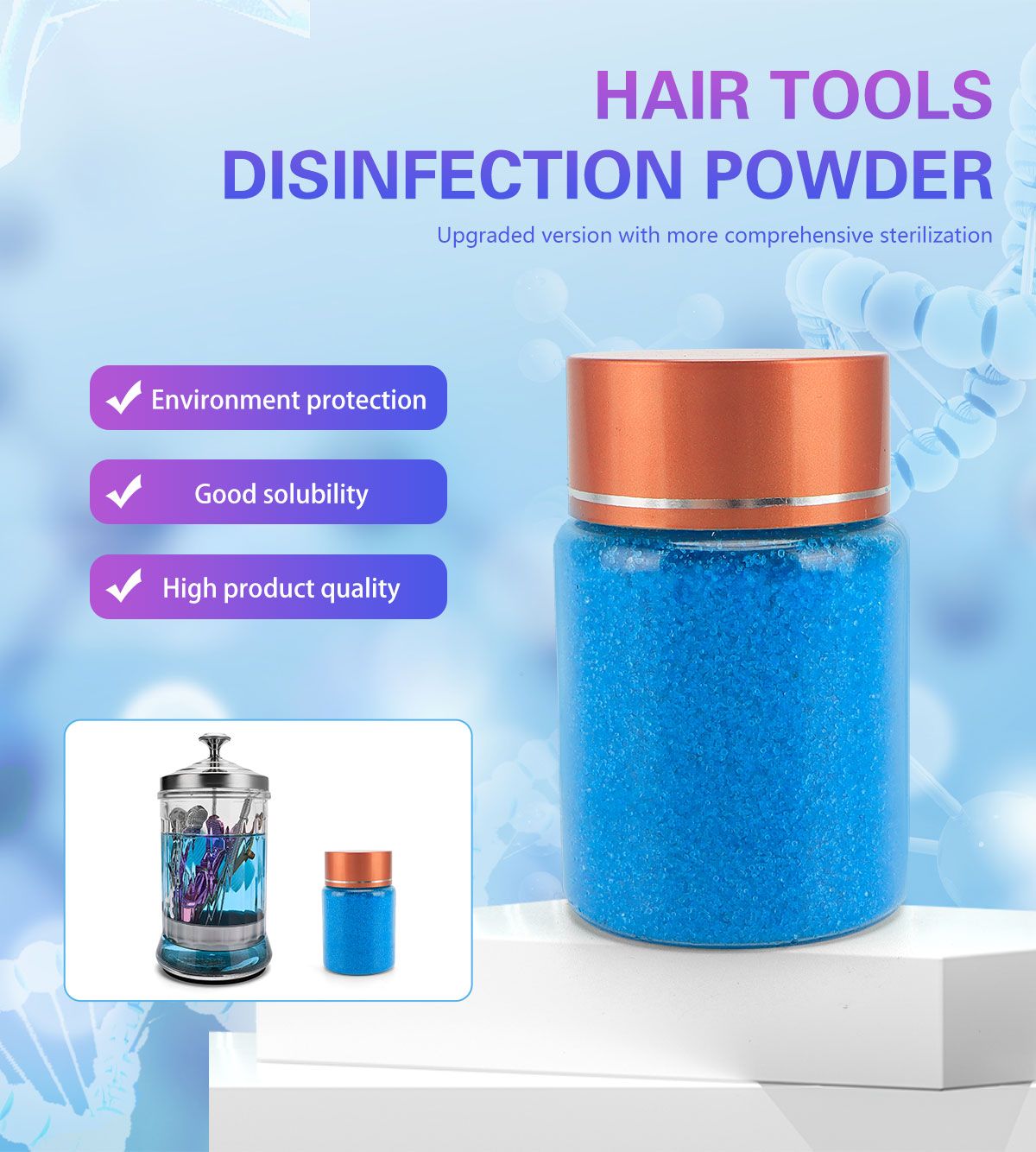 Hot Sale Hairdressing Tools Disinfection Tank Disinfection Granular ...