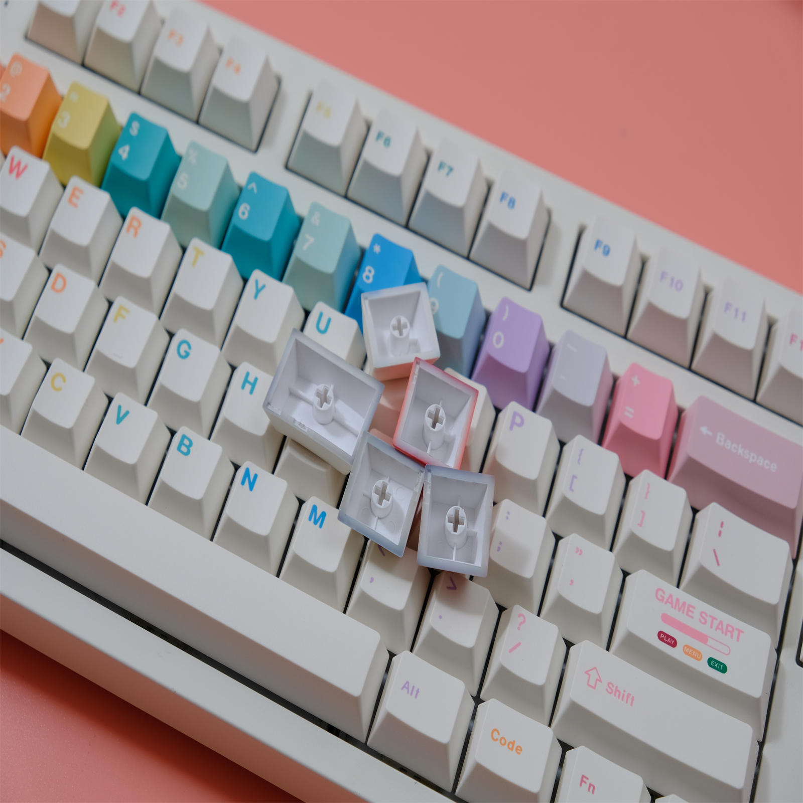 GMK Macarons Keycaps Set 151 Key PBT Keyboard Cap Cherry Profile game ...