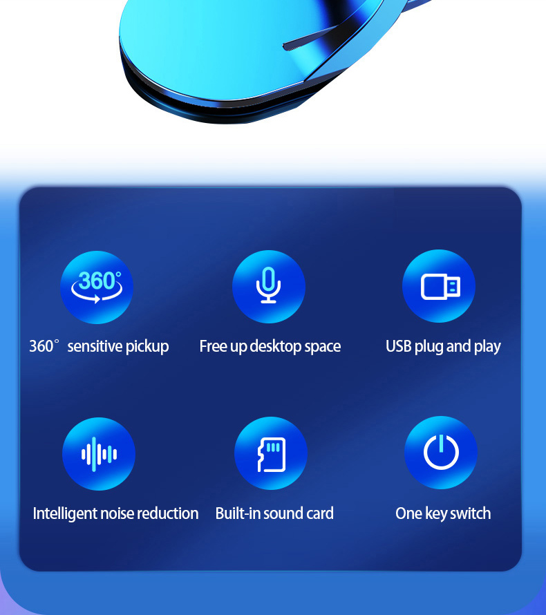 Mini USB Wired Condenser Microphone with DSP Chip Professional Computer ...