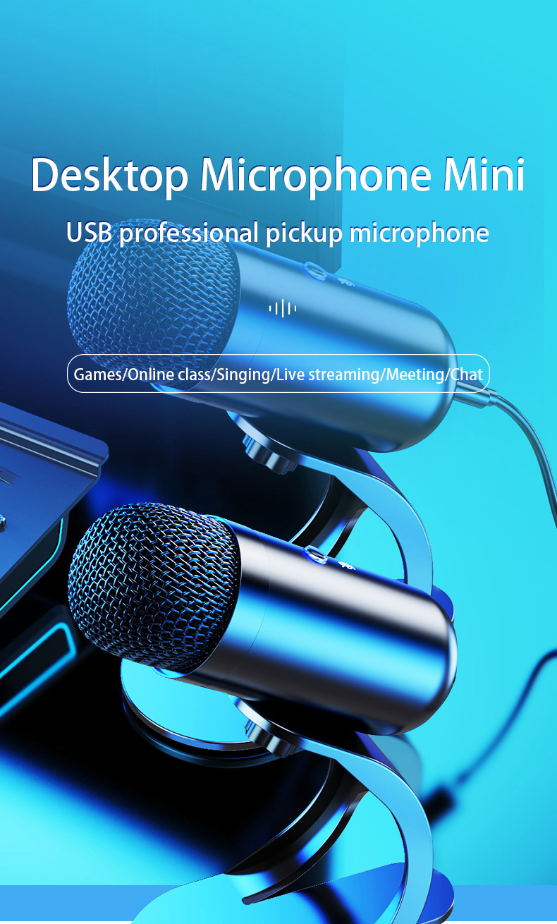 Mini USB Wired Condenser Microphone with DSP Chip Professional Computer ...